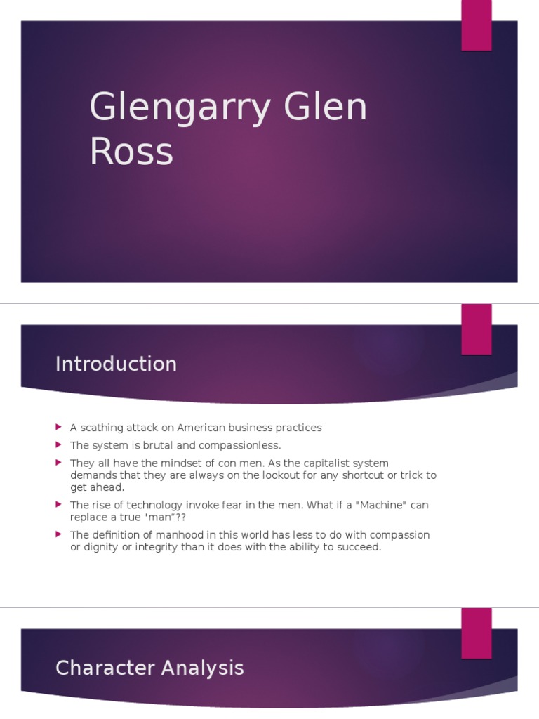 Glengarry Glen Ross | PDF