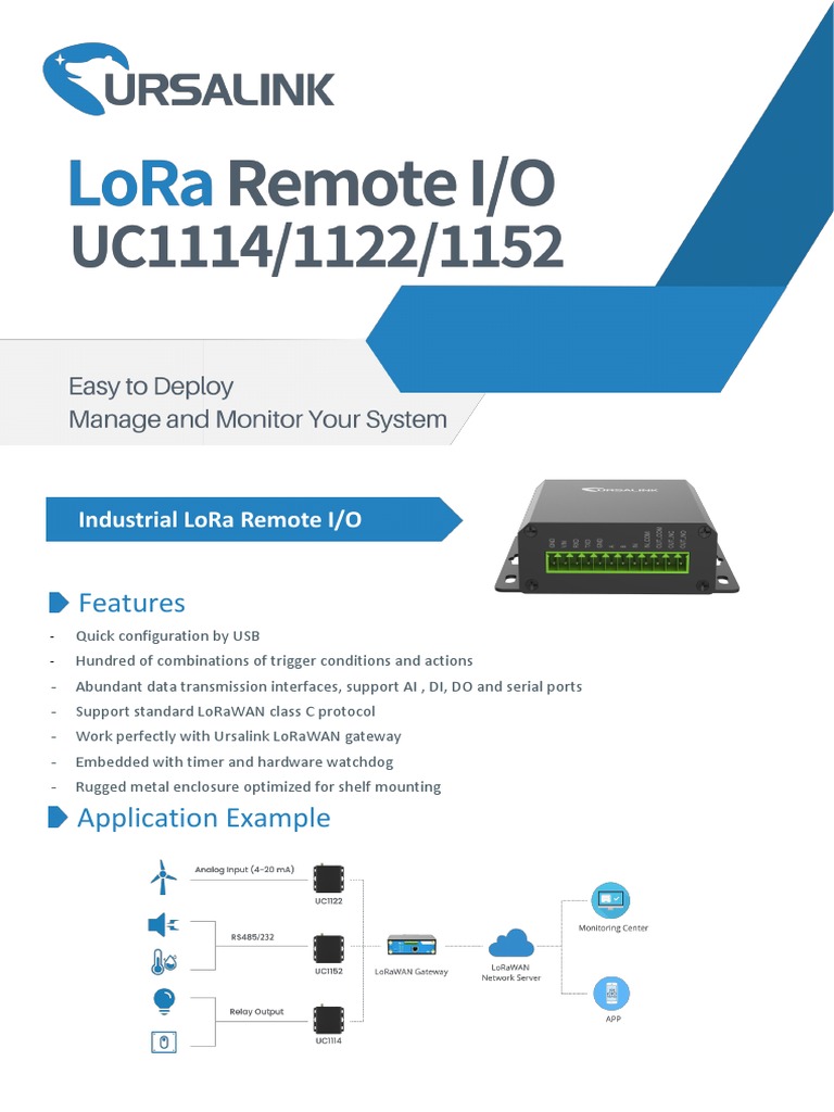 LoRa Remote I - O Datasheet | PDF | Relay | Electrical Connector