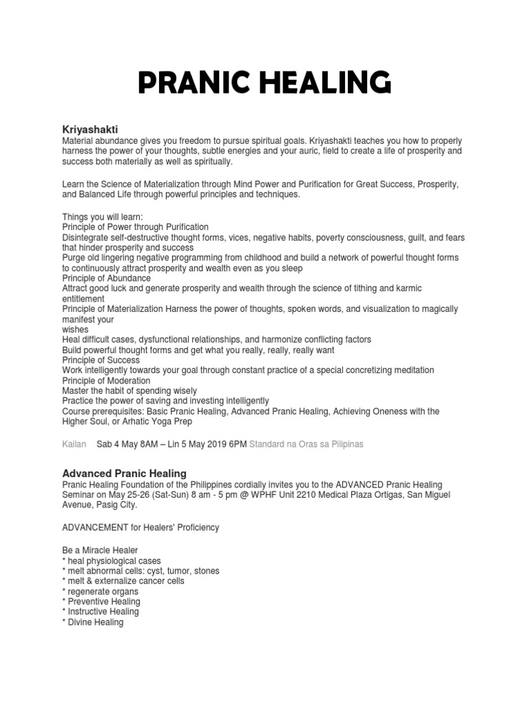 Pranic Healing | PDF | Healing | Prana