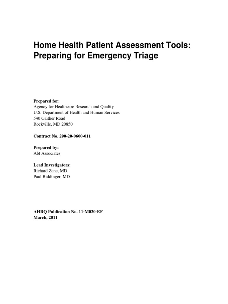 Home Health Care Assessment Tool | PDF | Emergency Department | Caregiver