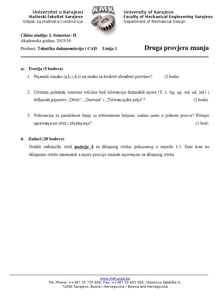 Druga Provjera Linija 1 | PDF