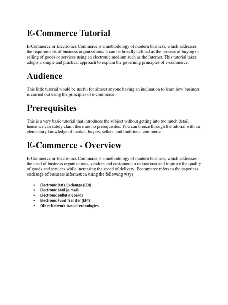 E Commerce | PDF | Electronic Data Interchange | Credit Card