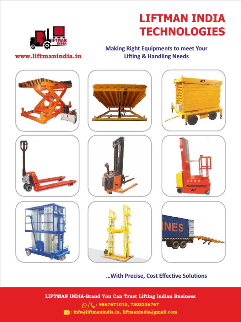 Liftman India | PDF | Pallet | Crane (Machine)