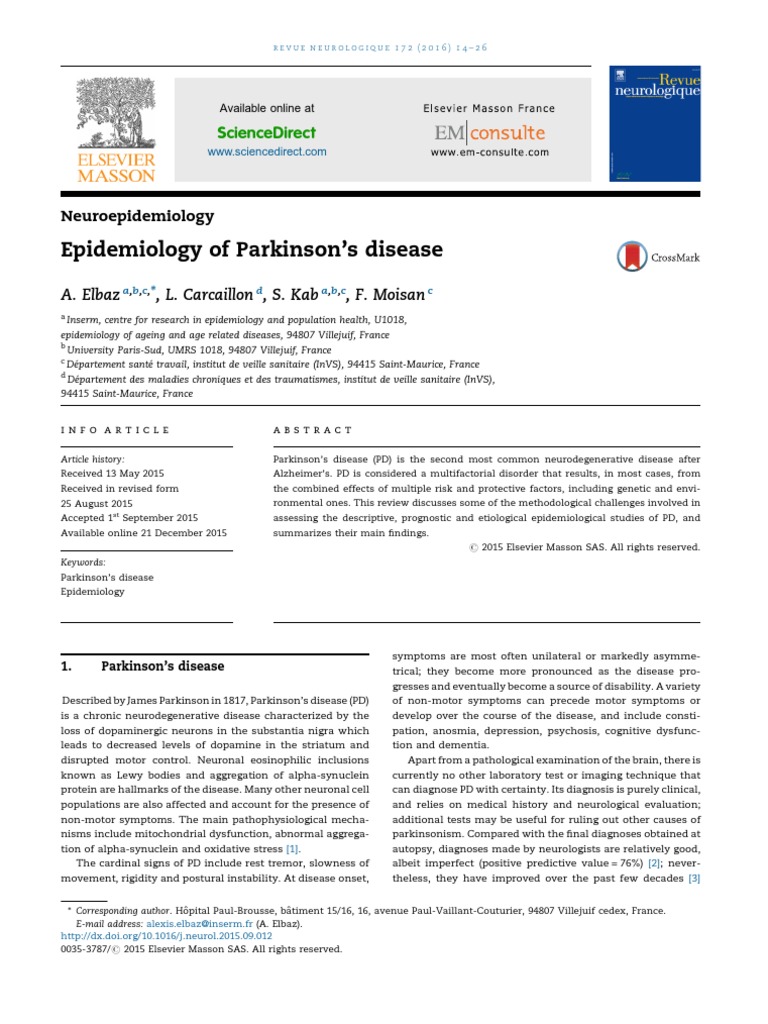 The Parkinson's Disease Questionnaire | PDF | Parkinson's Disease ...