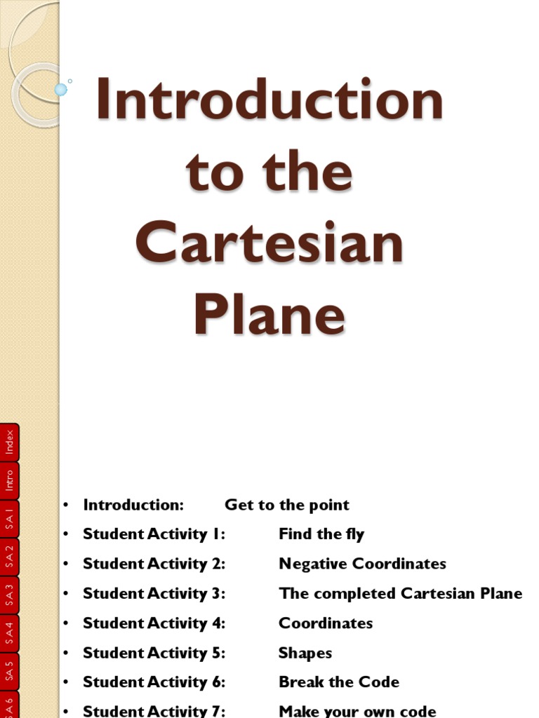 Introduction To The Cartesian Plane | PDF | Cartesian Coordinate System ...