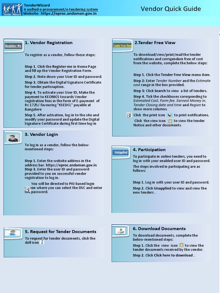 Vendors Quick Guide | PDF | Login | Password
