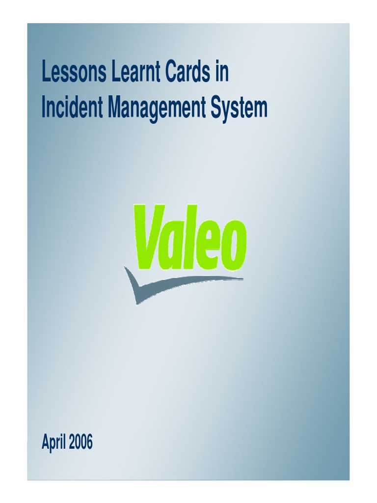 Supplier Lessons Learnt Cards | Download Free PDF | Packaging And ...