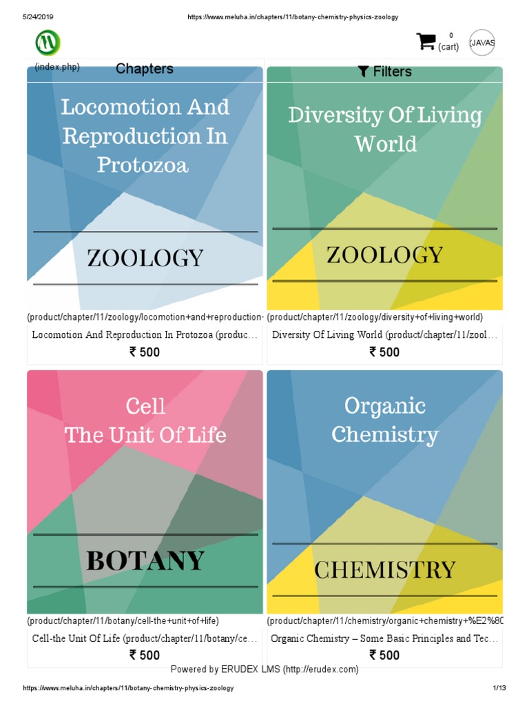 Botany Chemistry Physics Zoology | Download Free PDF | Botany | Zoology