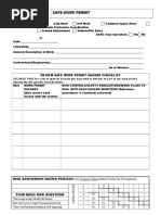 Working at Height Permit | PDF | Prevention | Safety