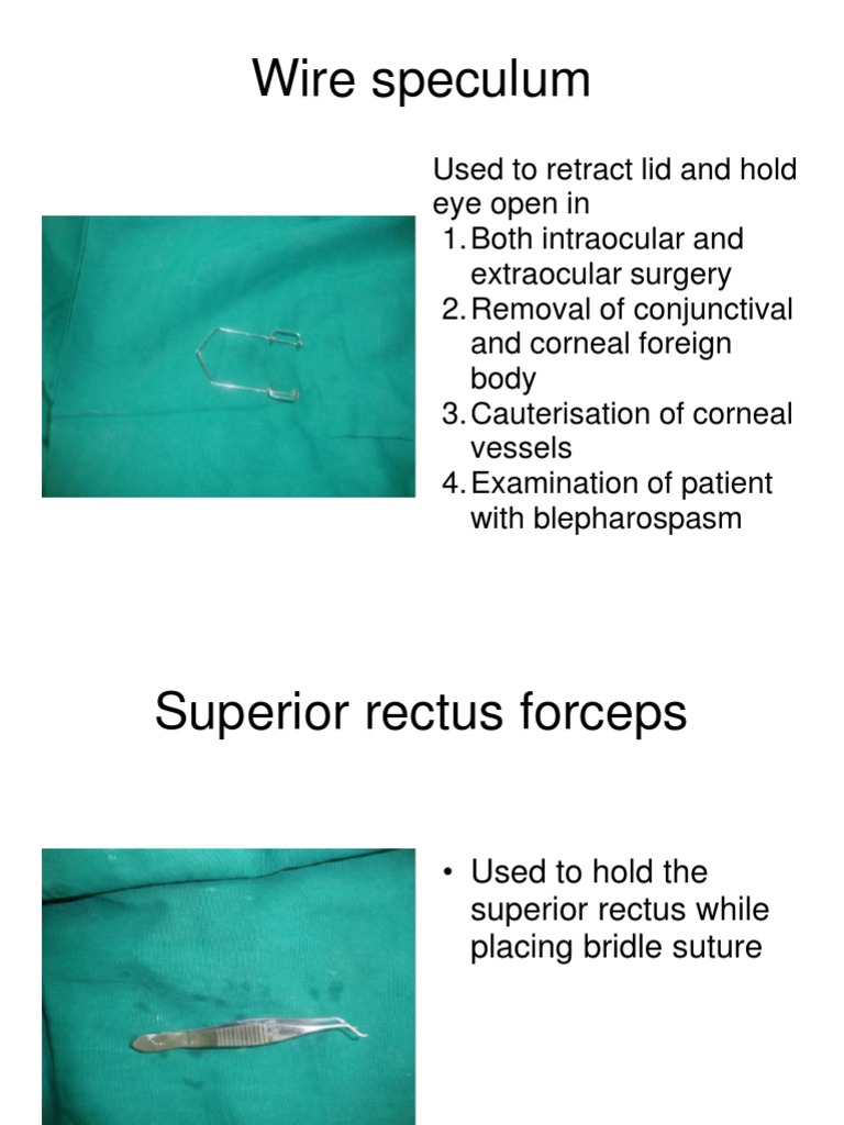 Ophthalmology Instruments | PDF | Surgical Suture | Cornea