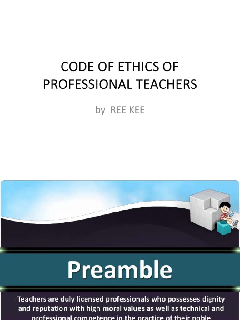 Code of Ethics of Professional Teachers | PDF