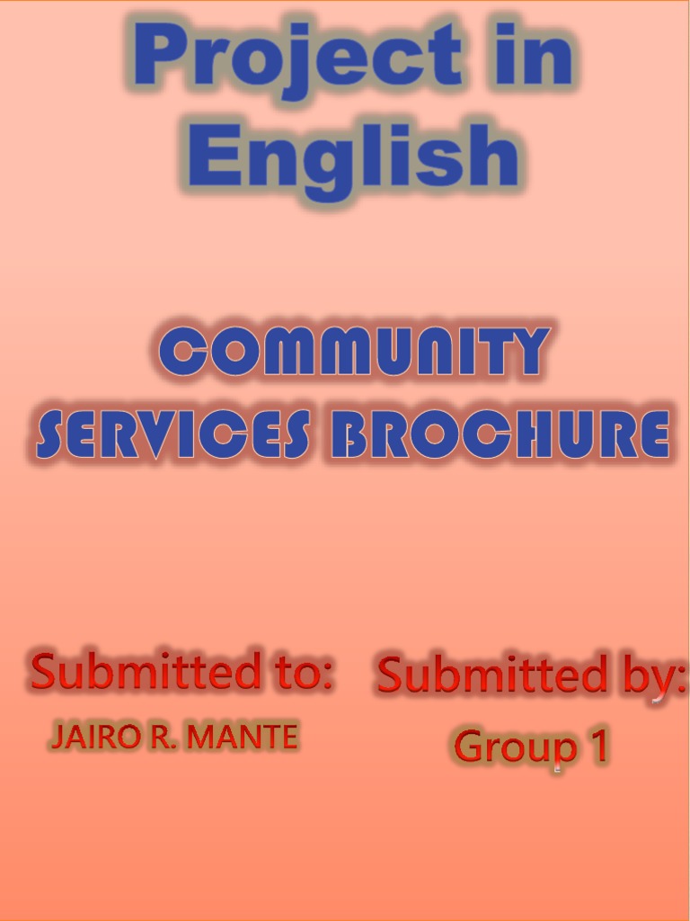 Community Service Brochure