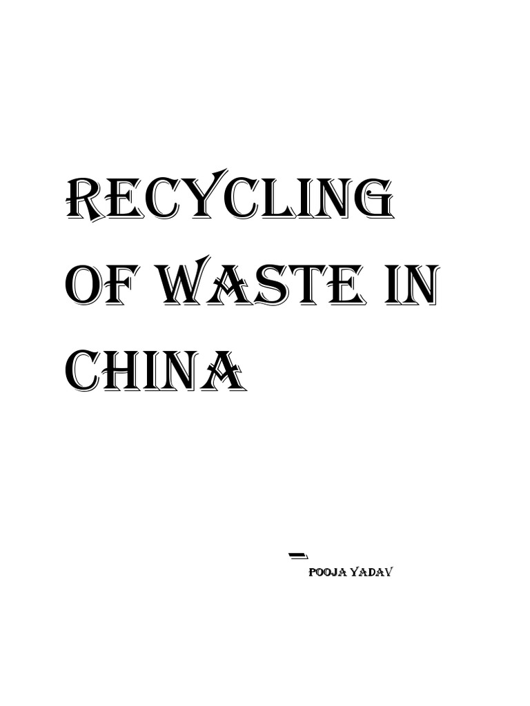 WEEE Recycling Challenges in China | PDF | Electronic Waste | Recycling
