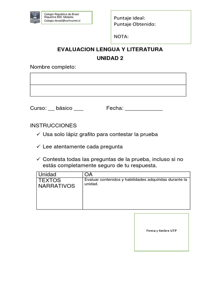 Evaluación Septimo | PDF | Narración | Espejo Evaluación Septimo | PDF | Narración | Espejo
