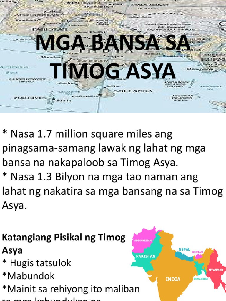 Mga Bansa Sa Timog Asya