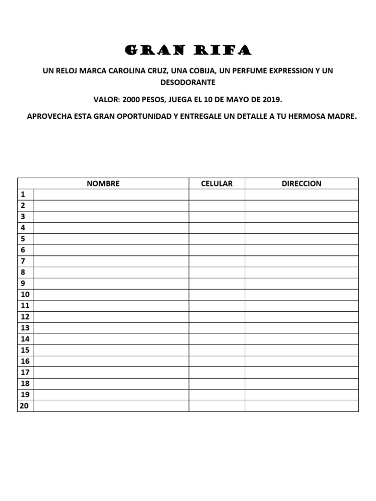 Gran Rifa | PDF