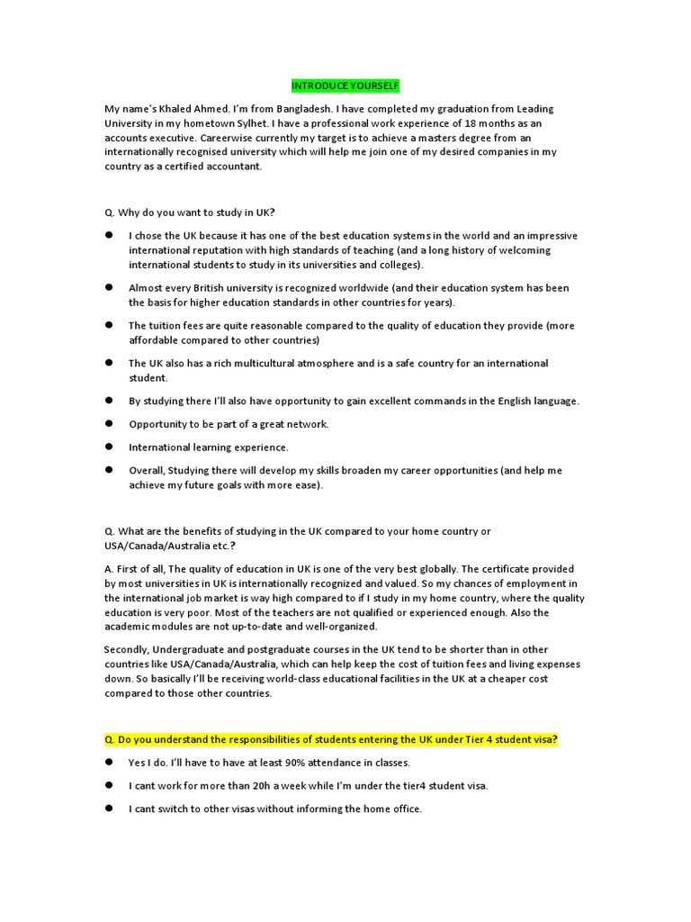 Admission Credibility Interview | PDF | Academic Degree | Postgraduate ...