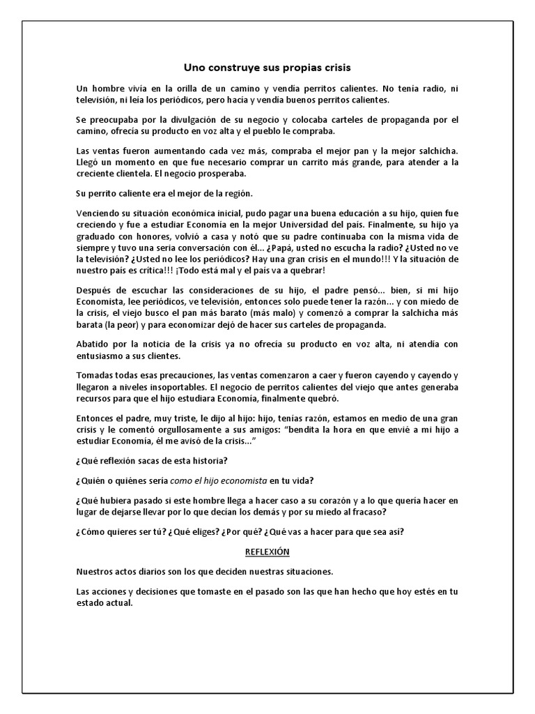 Cuentos Para Reflexionar Pdf Pancho Café