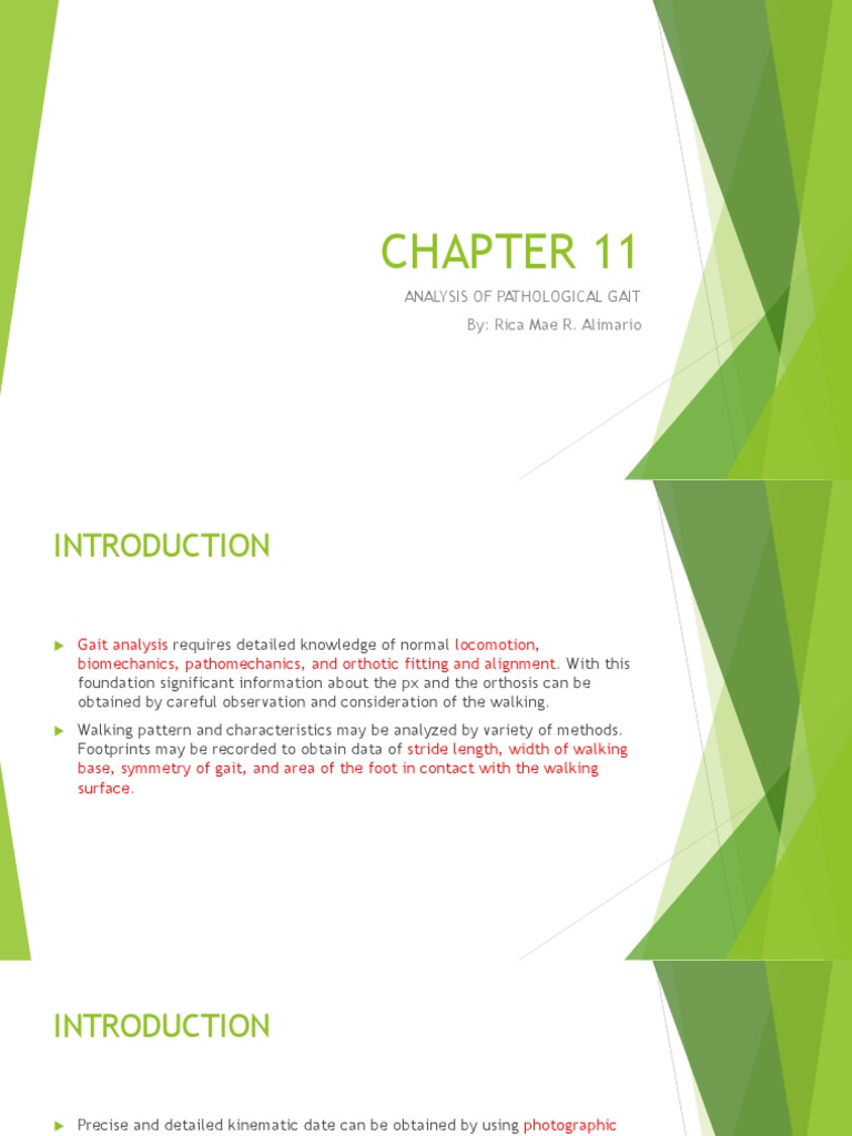 Pathological Gait Analysis Techniques | PDF | Anatomical Terms Of ...