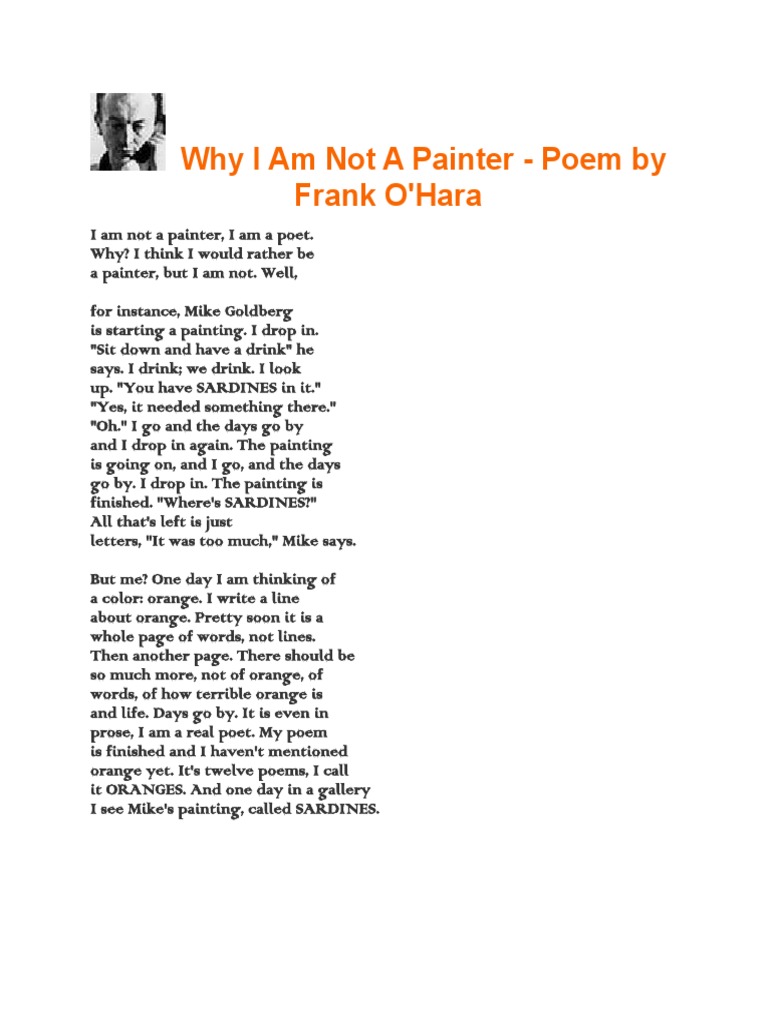 Why I Am Not A Painter Analysis