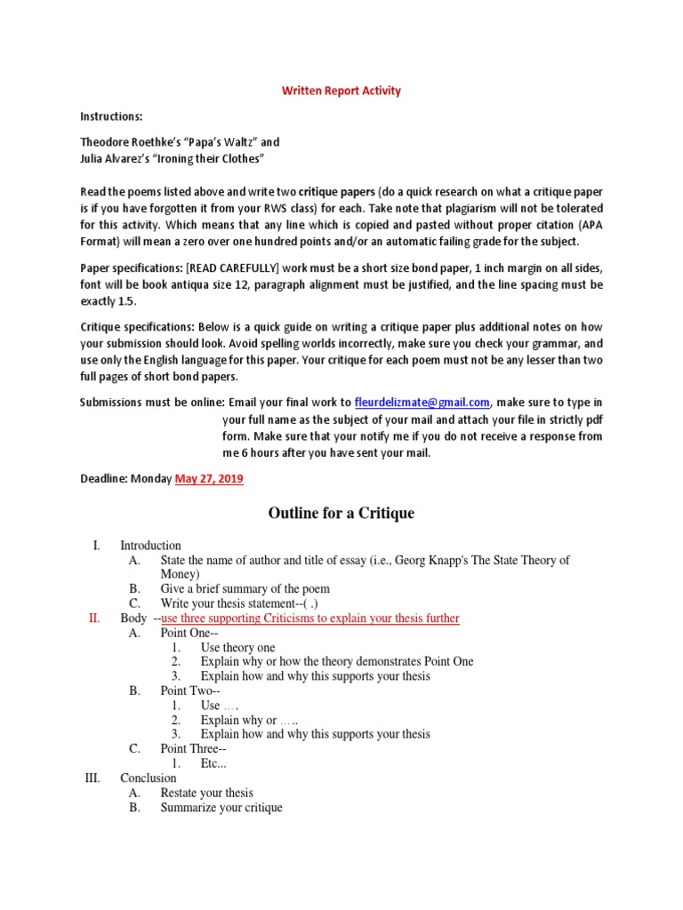 My Papas Waltz Assignment Easy Exercise | PDF | Poetry