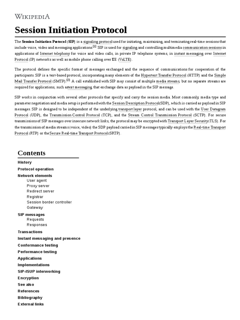 Session Initiation Protocol | PDF | Session Initiation Protocol ...