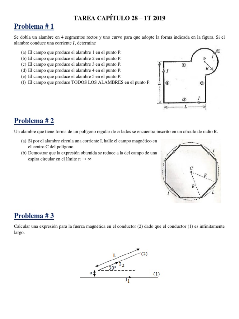 Tarea Cap 28 | PDF | Corriente eléctrica | Inductor