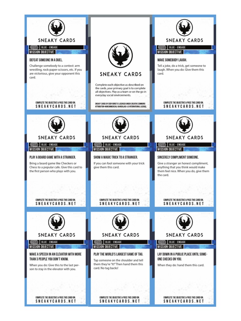 SneakyCards Print N Play | PDF | Leisure