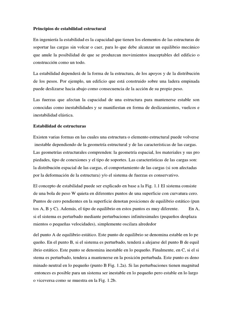Principios de Estabilidad Estructural | PDF | Rigidez | Mecánica