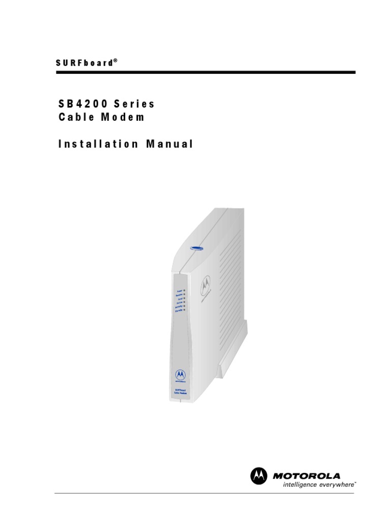 Motorola Sb4200 Manuel Instal | PDF | Computer Network | Telecommunications