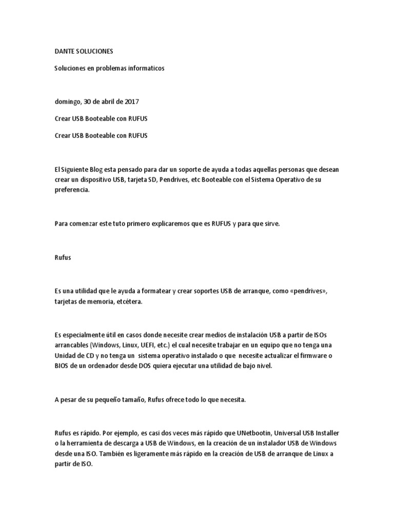 Dante Soluciones | PDF | Memoria USB | Arquitectura X86