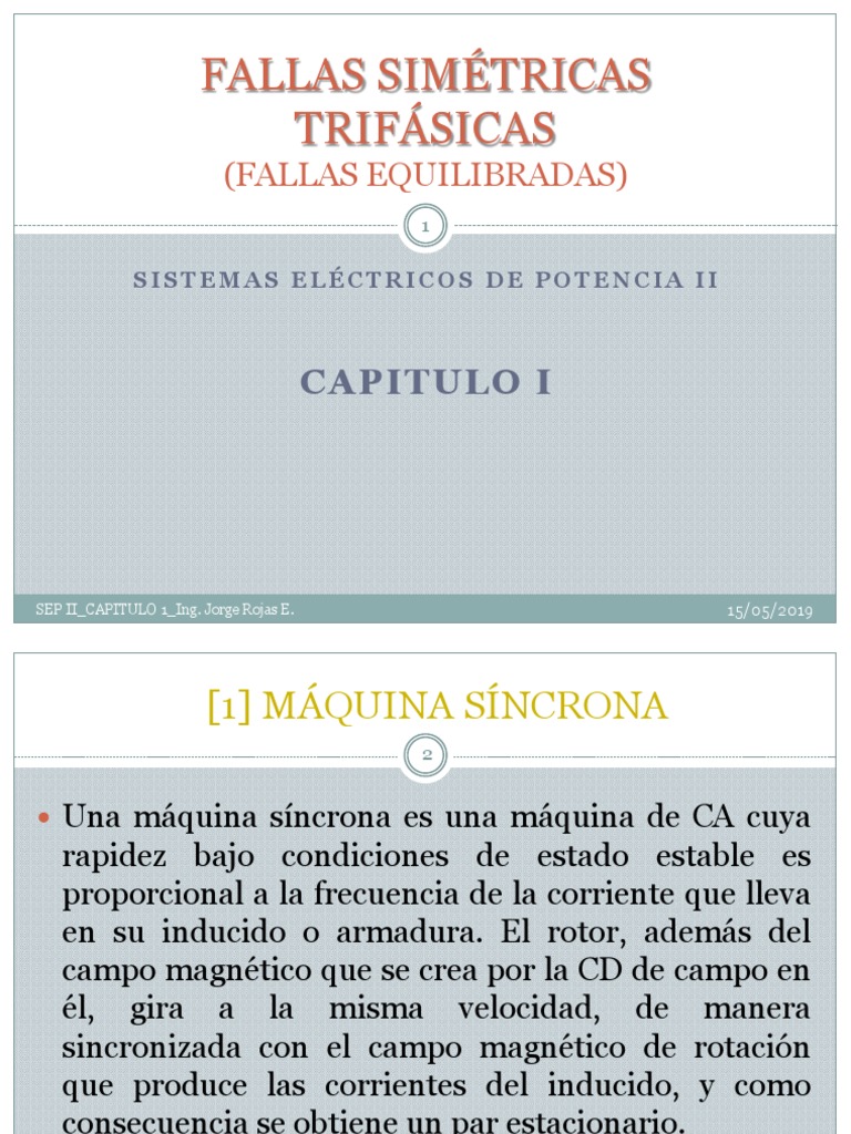 Cap1 - (Fallas Simétricas Trifásicas) | PDF | Corriente eléctrica ...