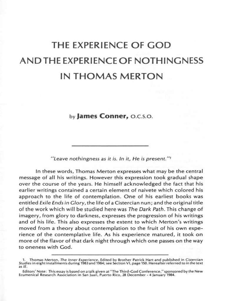 God Is Nothingness | PDF | Mysticism | Oneness Pentecostalism