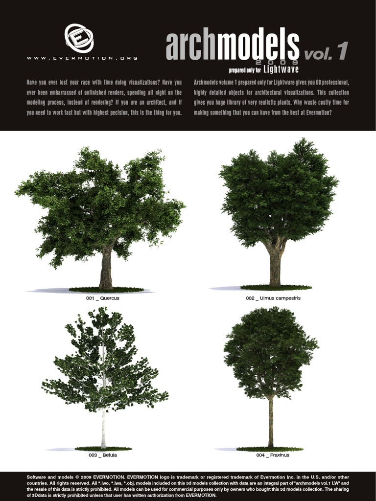 Archmodels Vol 1 LW | PDF | 3 D Modeling | Graphics