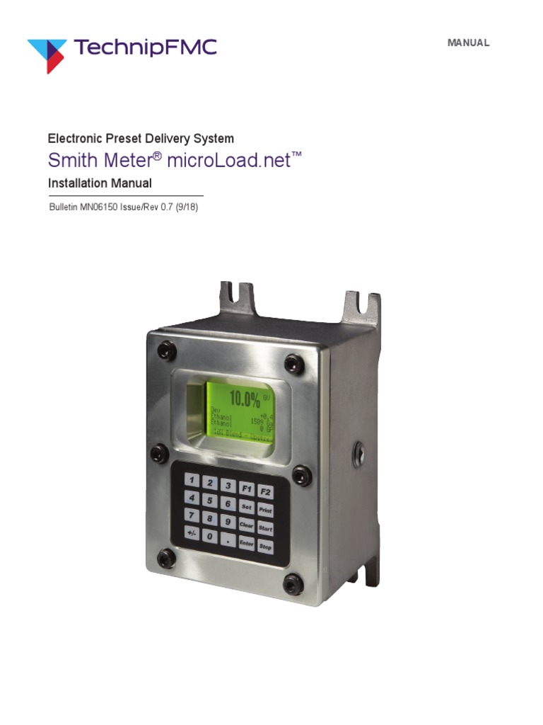 Smith Meter: Electronic Preset Delivery System Installation Manual ...
