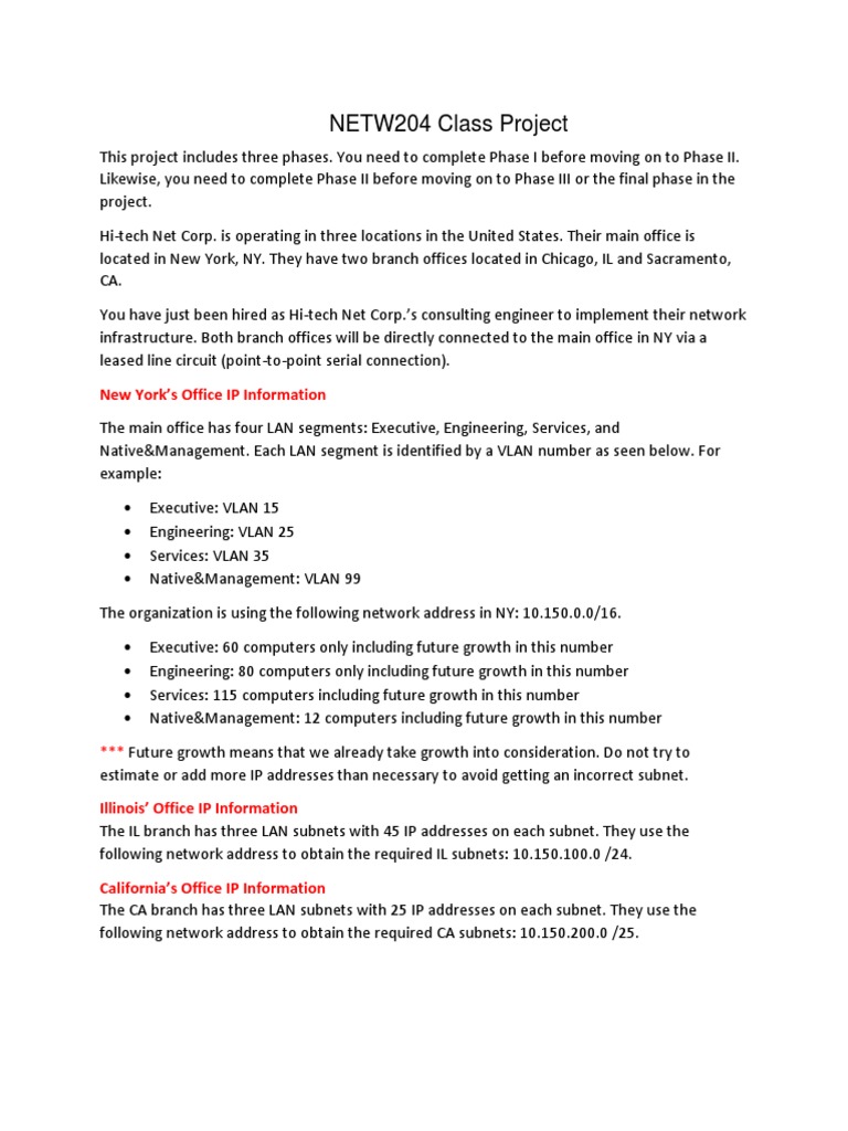 NETW204 Course Project | PDF | Ip Address | Computer Network