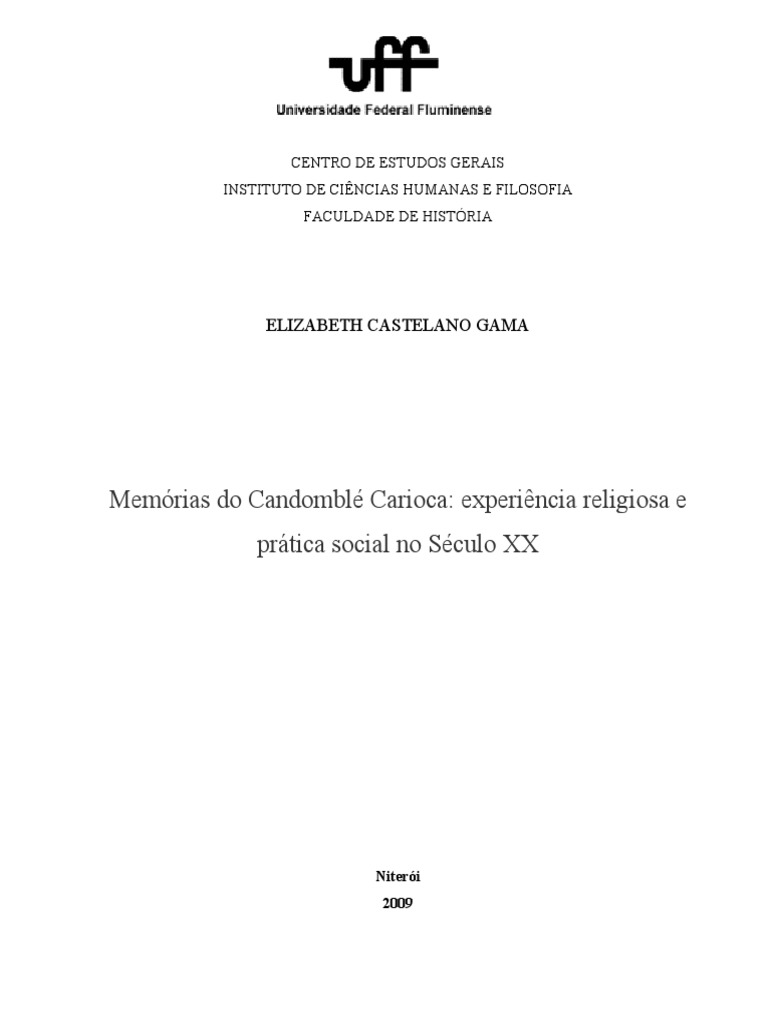 Elizabeth Gama - Memorias Do Candomble Carioca PDF | Download grátis ...
