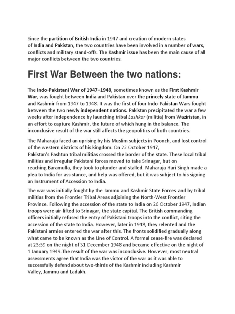 The Kashmir Conflict: A History of Wars and Military Standoffs Between ...