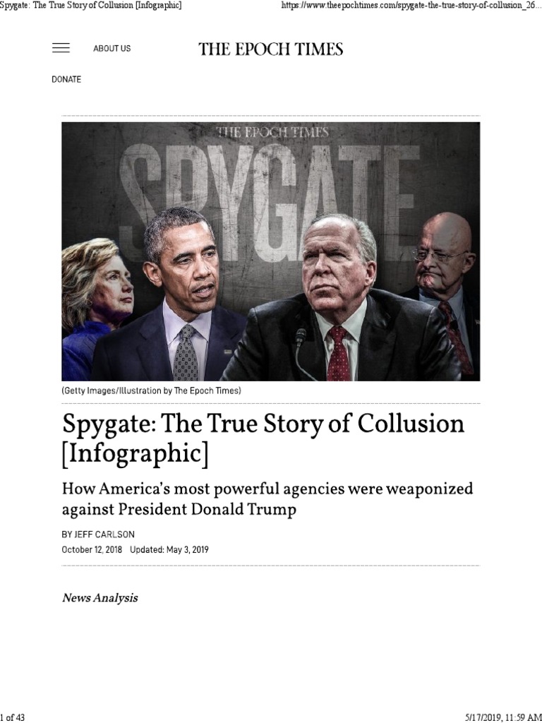 Spygate-The True Story of Collusion | National Security Of The United ...