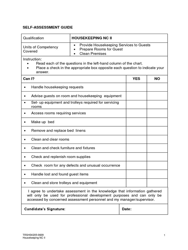 SAG Housekeeping NC II PDF | PDF | Laundry | Housekeeping