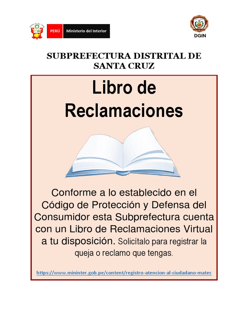 Libro de Reclamaciones | PDF