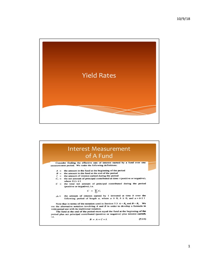 7.3.interest Measurement of A Fund | PDF | Deposit Account | Interest
