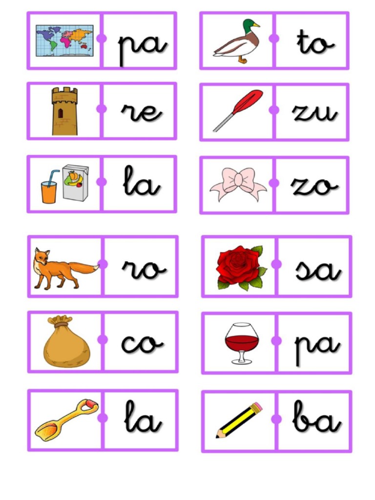 Dominó de Silabas | PDF