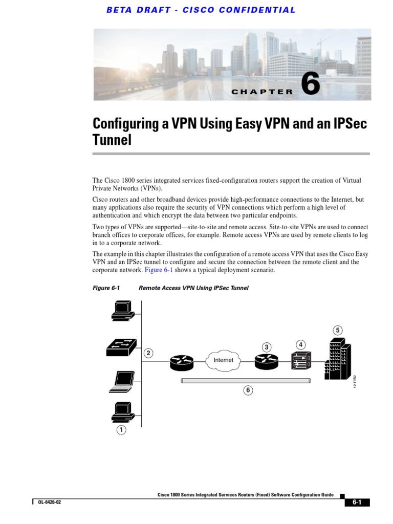 Configuring A VPN Using Easy VPN and An Ipsec Tunnel: Figure 6-1 | PDF ...