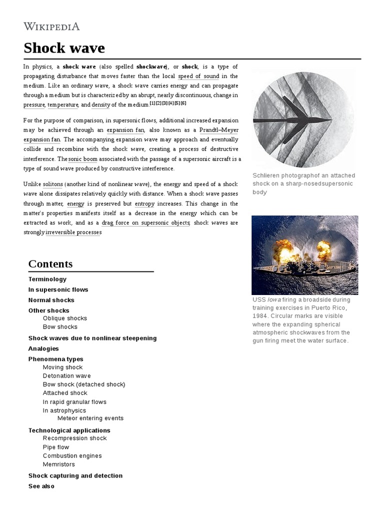 Shock Wave | PDF | Shock Wave | Physical Phenomena