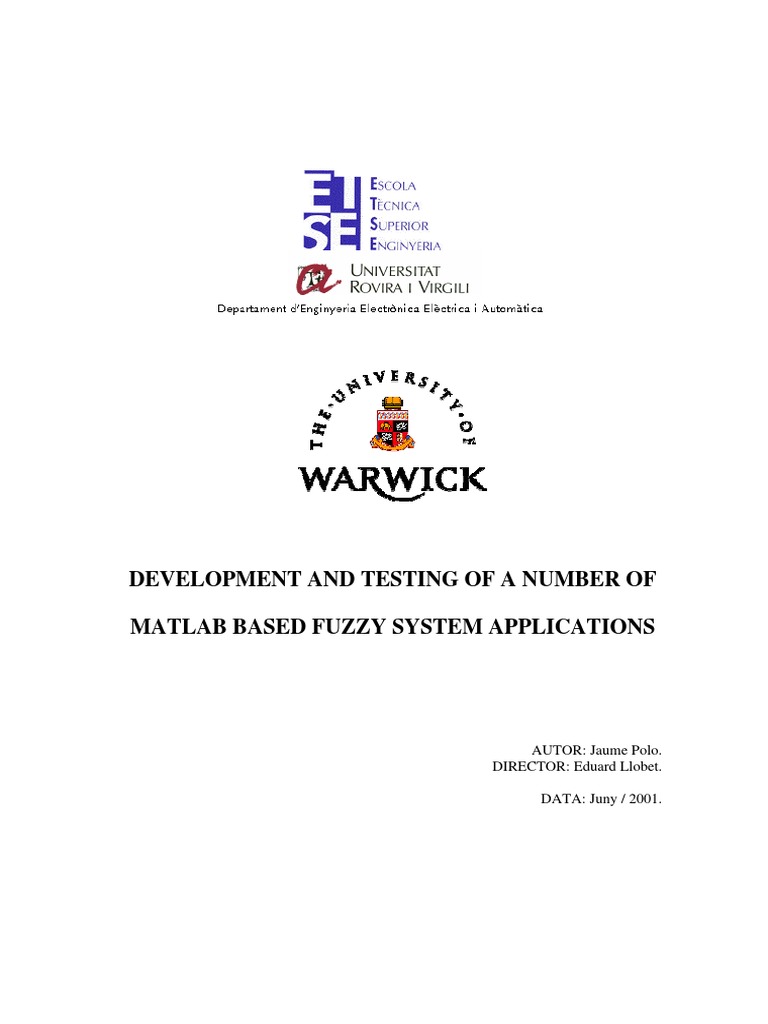 Development and Testing of A Number of Matlab Based Fuzzy System ...
