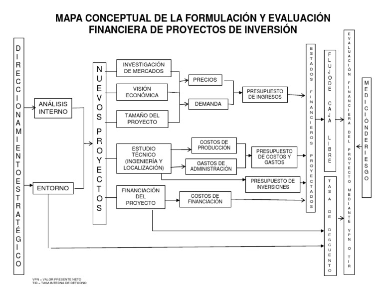 Mapa Conceptual De La Formulación Y Evaluación Financiera De Proyectos De Inversión | Tasa ...