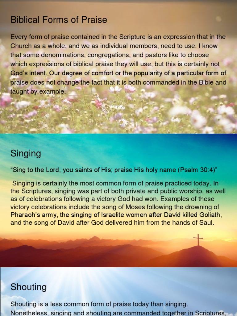 Biblical Forms of Praise | PDF | David | Bible