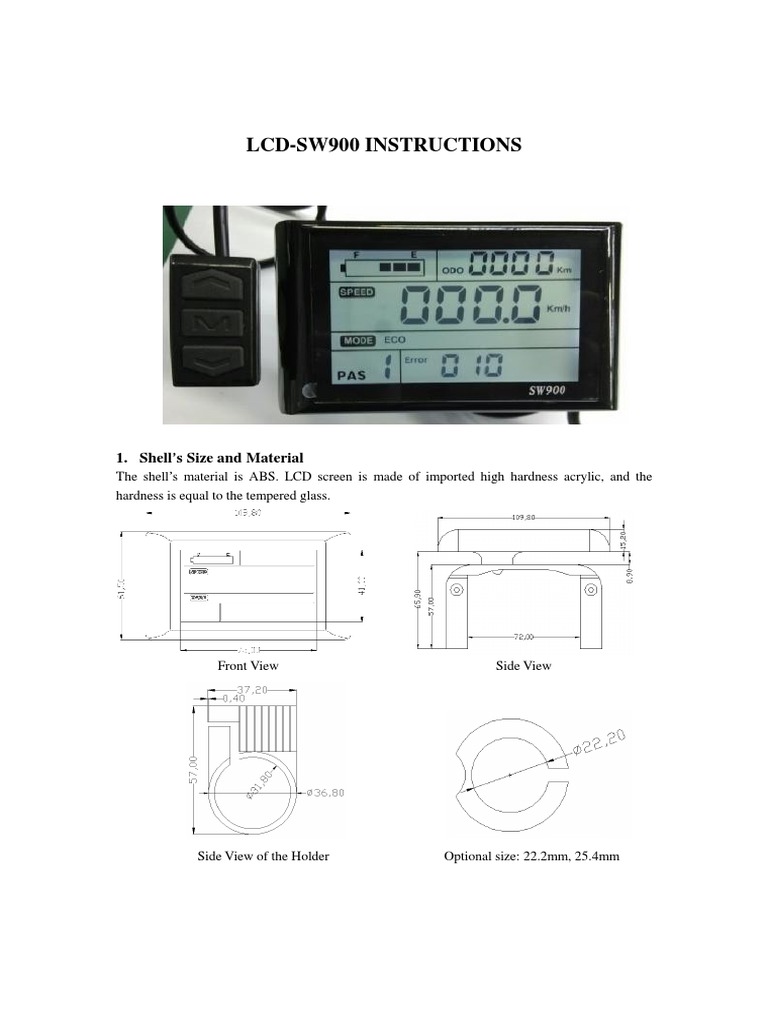 LCD Instructions SW900 | PDF | Electric Power | Lighting