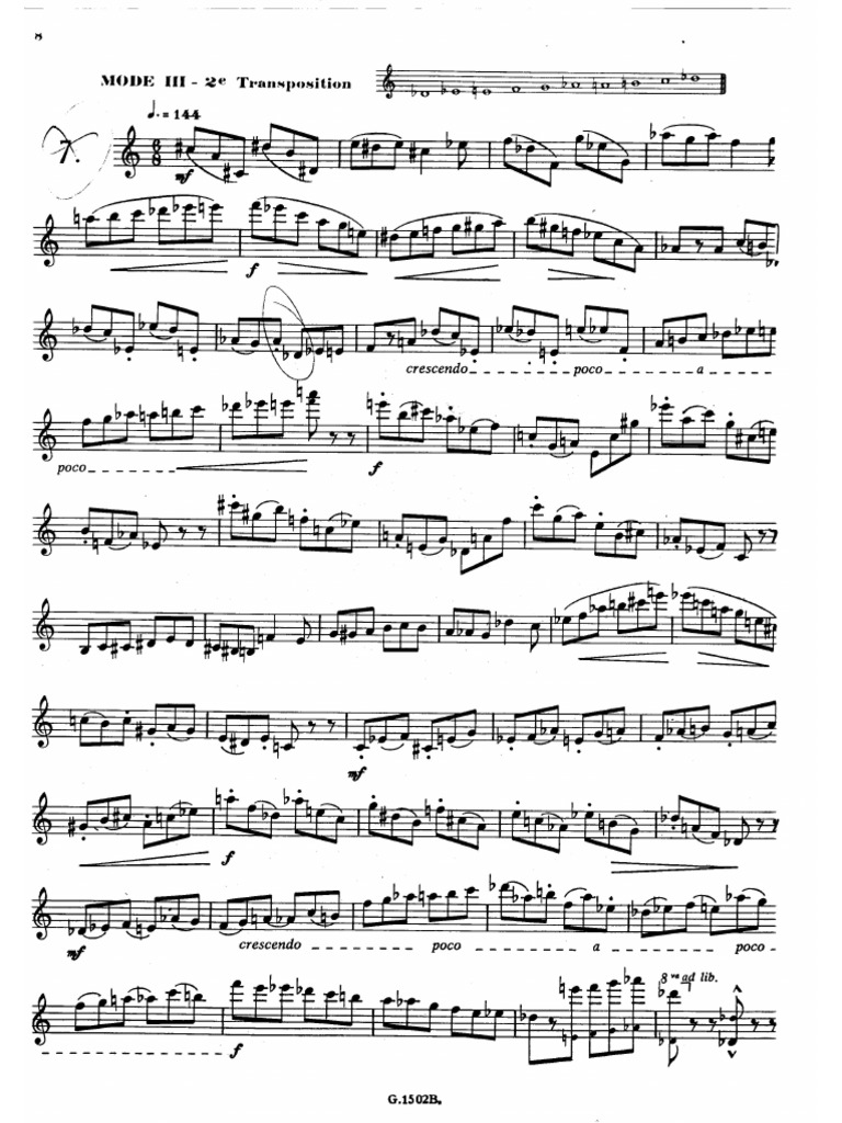 Guy Lacour, Messiaen Modes - Mode 3, 2nd Inversion | PDF